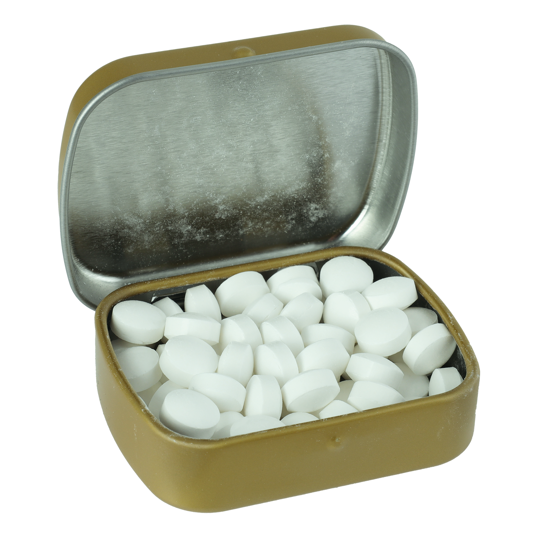 CX0100 - Flat hinged tin with dextrose mints | Branded Promotional ...